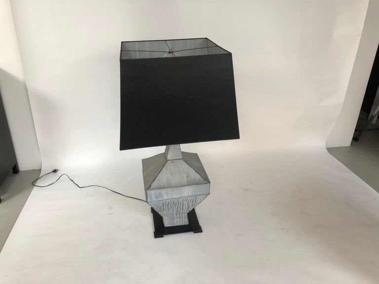 Pair of 19th Century Zinc Finial Table Lamps For Sale at 1stDibs