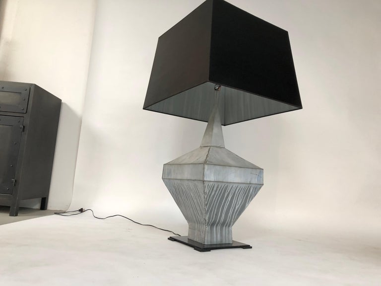 Pair of 19th Century Zinc Finial Table Lamps For Sale at 1stDibs