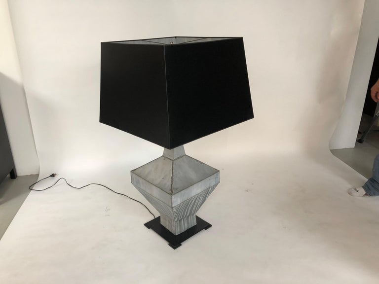 Pair of 19th Century Zinc Finial Table Lamps For Sale at 1stDibs
