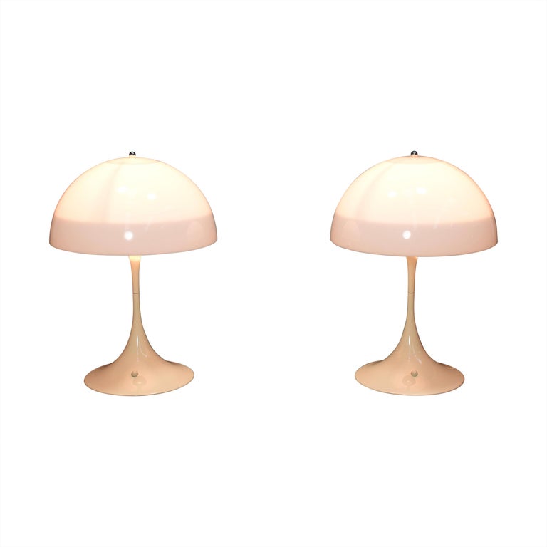 Pair of 1st Edition Panthella Table Lamps by Verner Panton for Poulsen ...