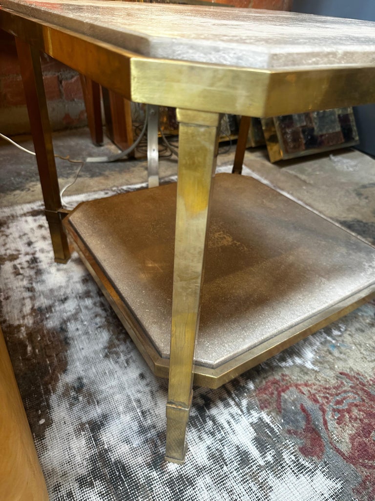 Pair of 2 Italian Contemporary Travertine Side Tables 1980s For Sale at ...