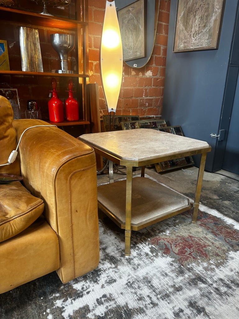 Pair of 2 Italian Contemporary Travertine Side Tables 1980s For Sale at ...