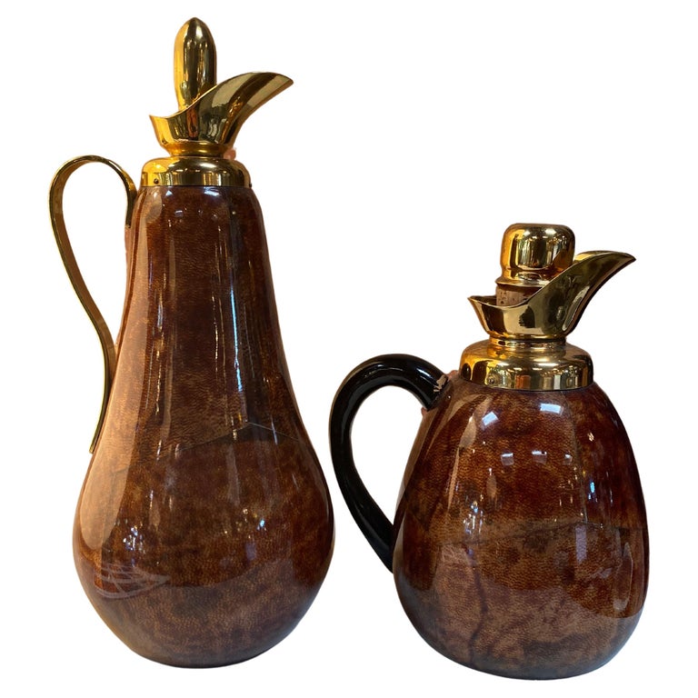 Pair of 2 Italian Decorative Jars, 1980s at 1stDibs