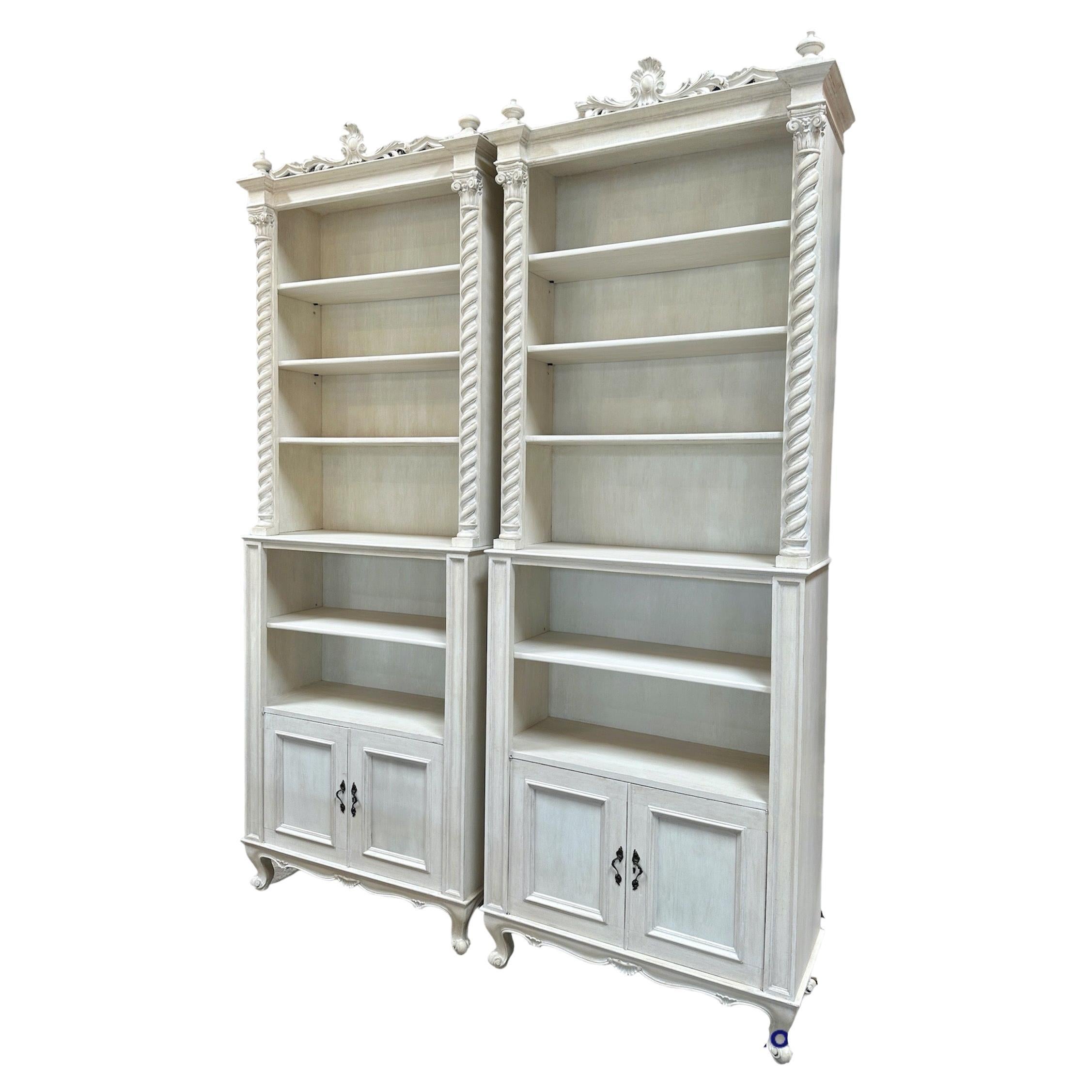 Pair of 2 Midcentury Italian Bookcases, 1930s For Sale at 1stDibs