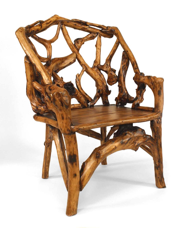 Pair of 20th c. Adirondack Style Root Chairs at 1stDibs | adirondack ...
