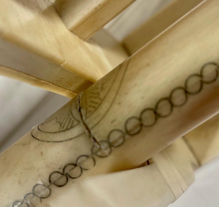 Pair of 20th Century Chinese Incised Bone Samurai Style Swords For Sale ...