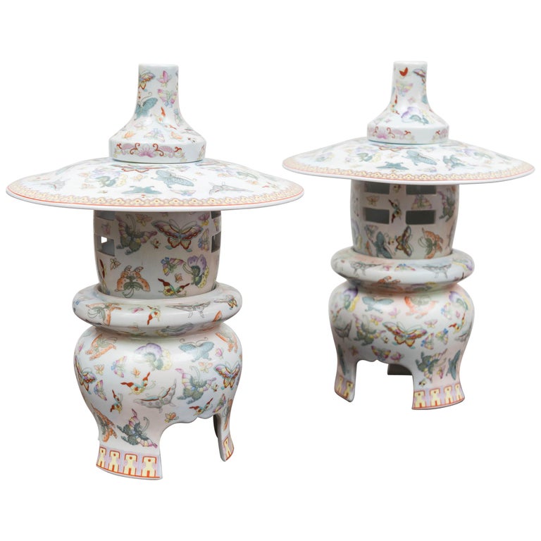A 20th Century Chinese Porcelain Table Lantern (SINGLE ITEM) For Sale ...