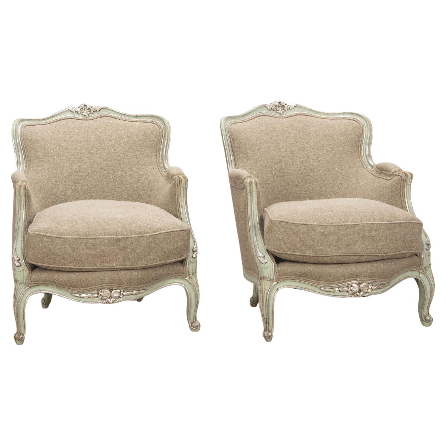 Pair of 20th Century French Louis XV Style Chairs For Sale at 1stDibs