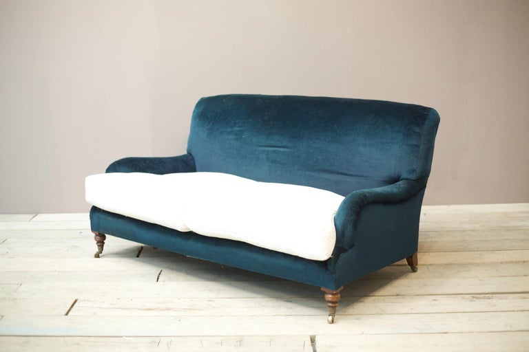 Pair of 20th Century Howard and Sons Style Sofas For Sale at 1stDibs