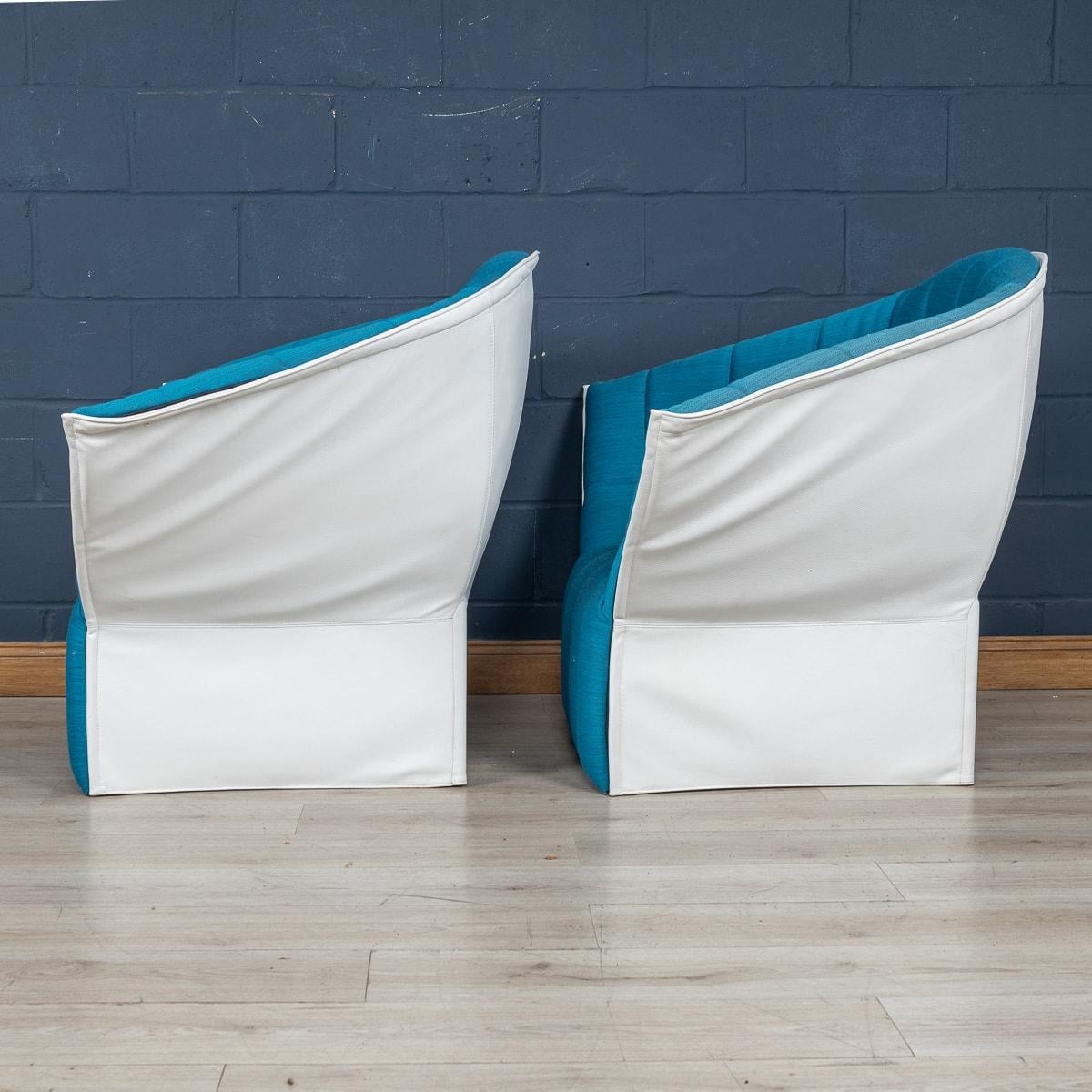 Pair Of 20thC "Moel" Ice Blue Love Seats By Inga Sampe' For Ligne Roset ...