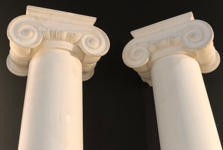 Pair of Columns Having Corinthian Carved Capitals Composite or ...