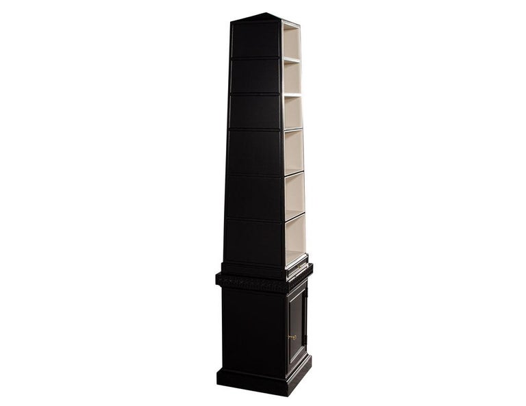 Pair of Abstract Obelisk Bookcase Cabinets by Baker Furniture For Sale ...