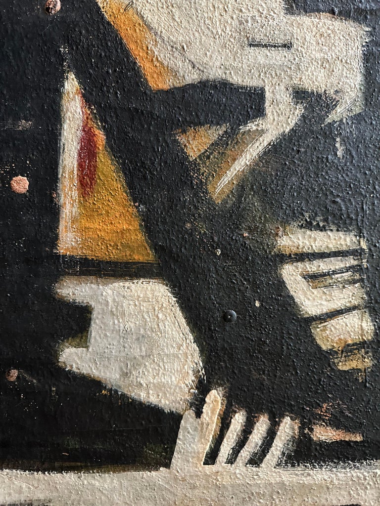 Pair of Abstract Oil Canvas Paintings, Florence, Italy, circa 20th ...