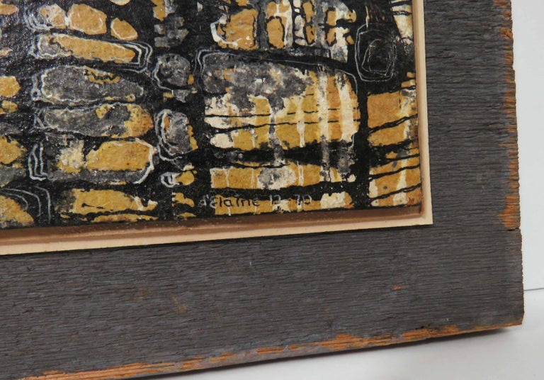 Pair of Abstract Paintings by d'Elaine Johnson, Dated 1970 at 1stDibs