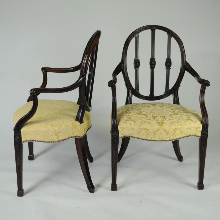 Pair of Adam Arm Chairs at 1stDibs