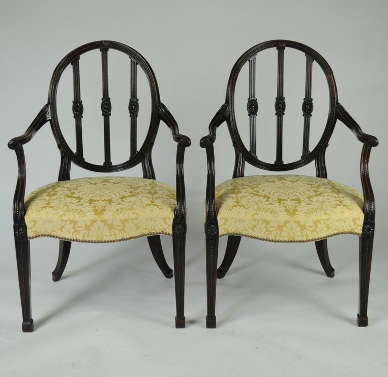 Pair of Adam Arm Chairs at 1stDibs