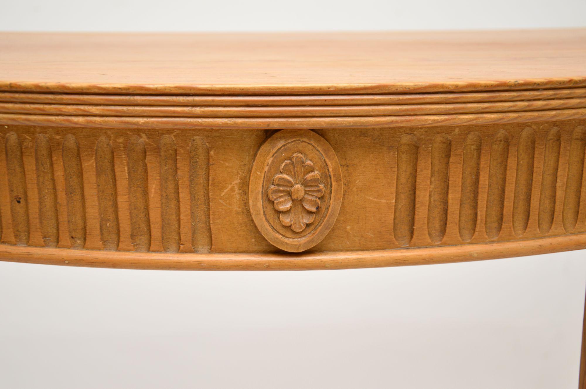 Pair of Adam Style Antique Pine Console Tables For Sale at 1stDibs