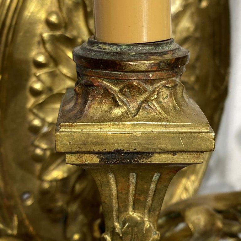 Pair of Adam Style Five-Arm Gilt Bronze Wall Light Sconces For Sale at ...