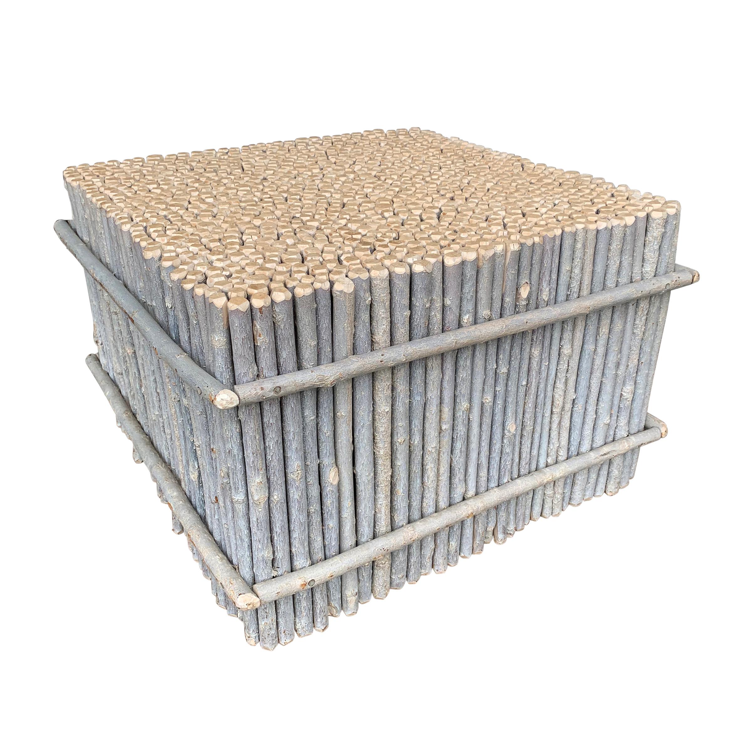 Pair of Adirondack-Style Twig Tables at 1stDibs