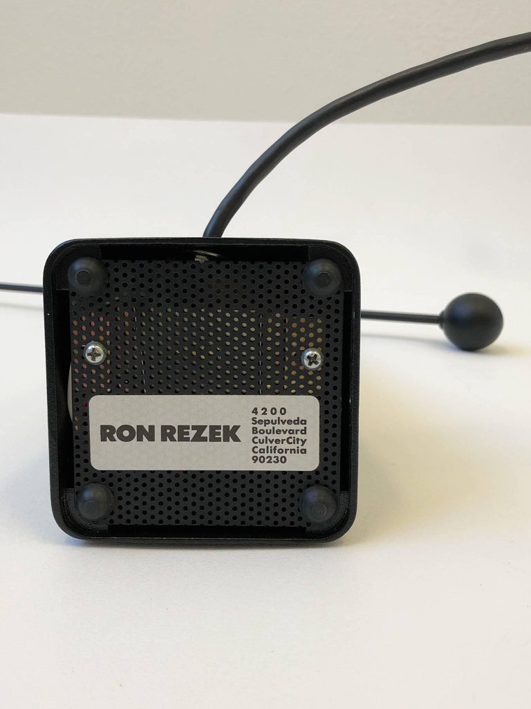 Pair of Adjustable Black Lacquered Table Lamps by Ron Rezek at 1stDibs