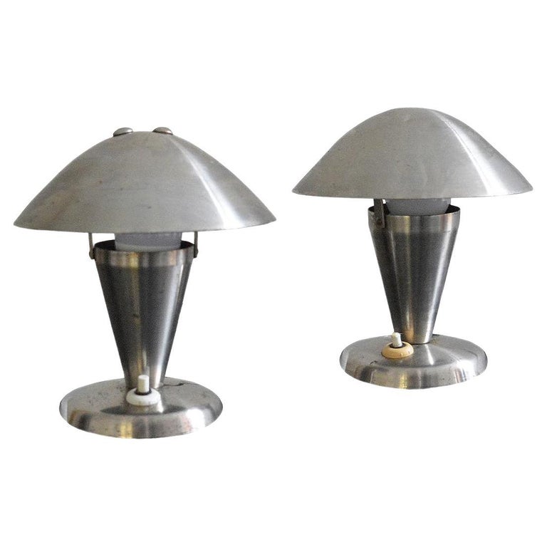 Pair of Adjustable Metal Table Lamps by Napako, 1930s For Sale at 1stDibs