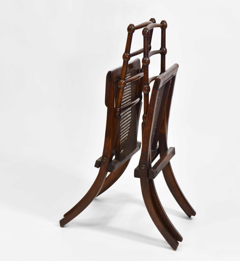 Pair of Aesthetic Movement Small Folding Chairs E.W Godwin Manner For ...