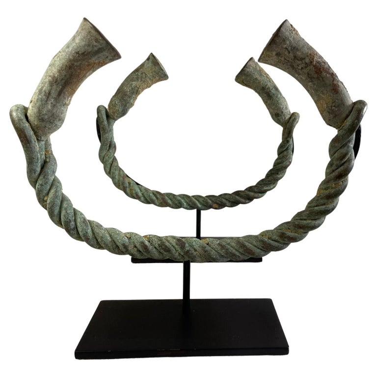 Pair of African Mounted Copper Bracelet 'Manilla' Currency Nigeria For ...