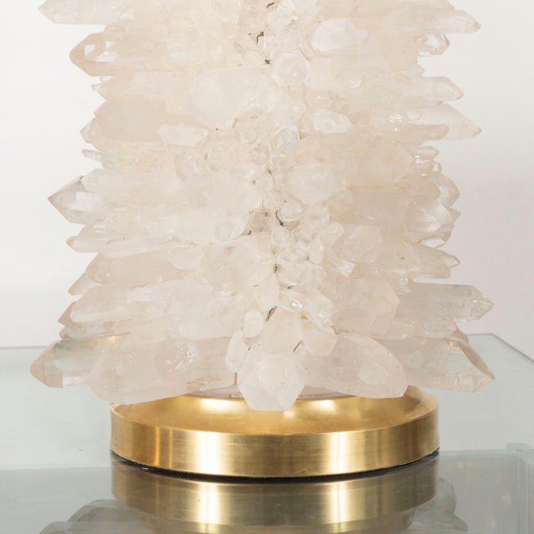 Pair of "Aggregate" Rock Crystal Cluster Lamps by Spark Interior For ...
