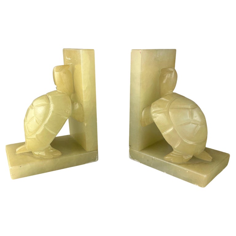 Pair of Alabaster Bookends, Italy, 1960s For Sale at 1stDibs
