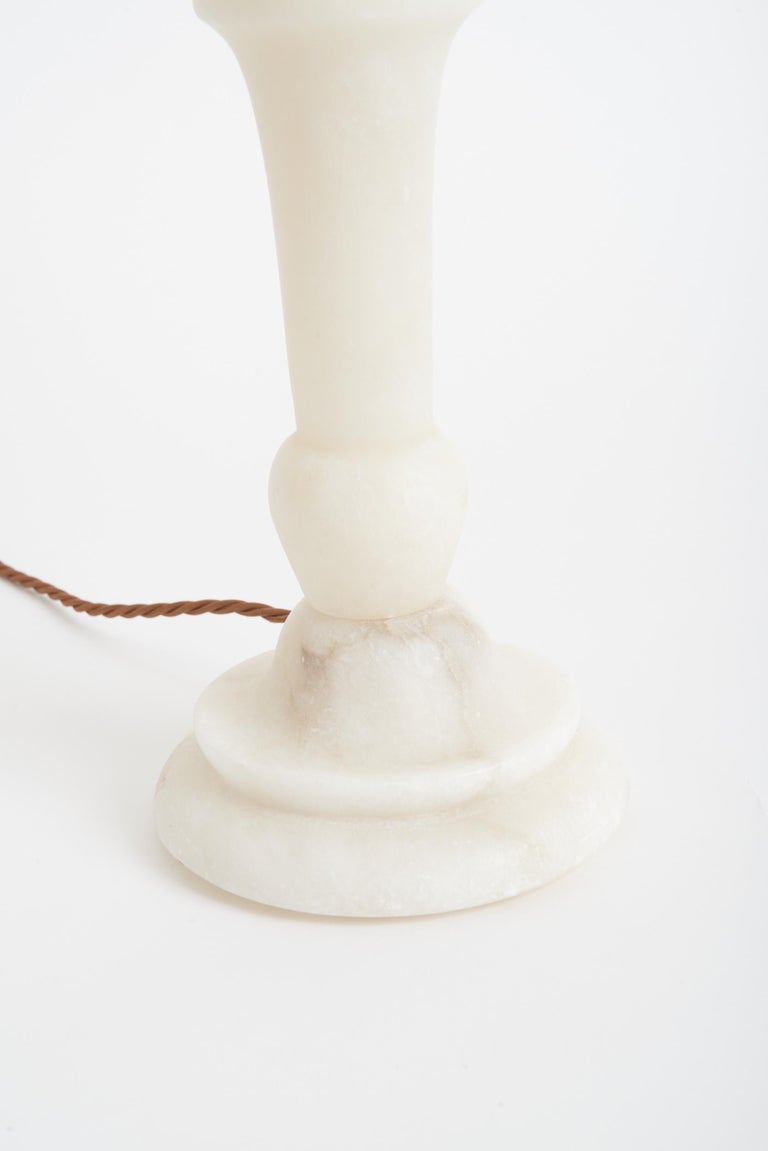 Pair of Alabaster Table Lamps For Sale at 1stDibs