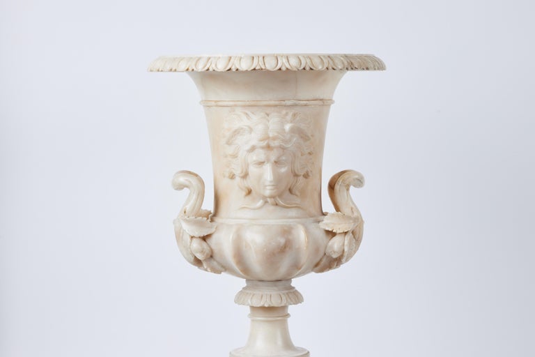 Pair of Alabaster Urns For Sale at 1stDibs