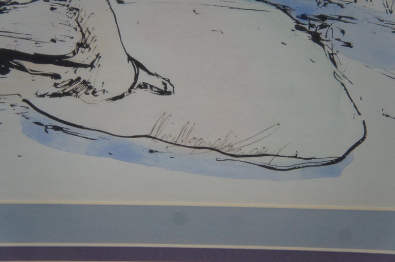 Pair of Alice Magnolia Lacey Goose Portrait Watercolor Paintings Duck ...