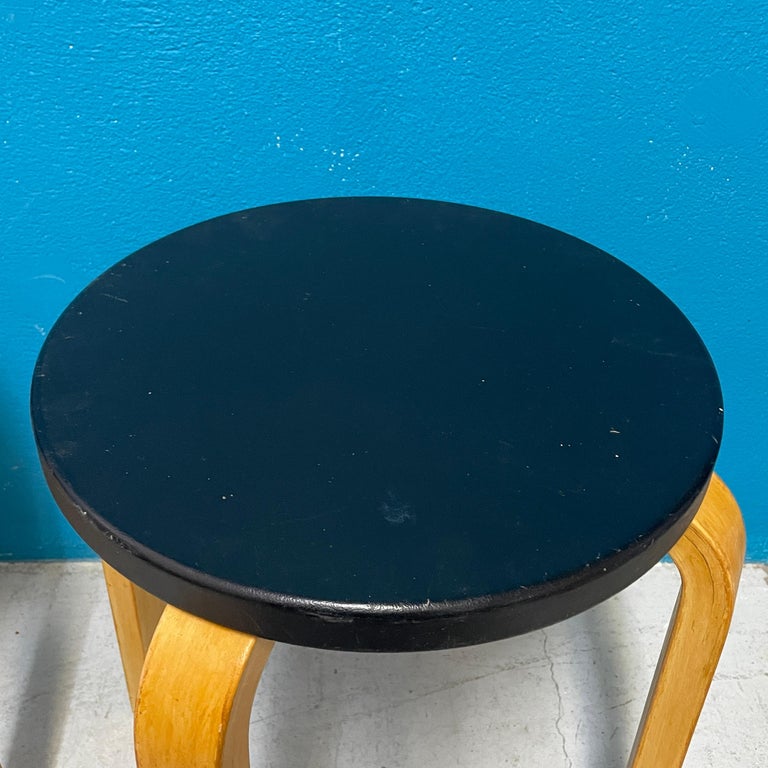 Pair of Alvar Aalto E60 Stool's, Artek Finland, Vintage Condition For ...