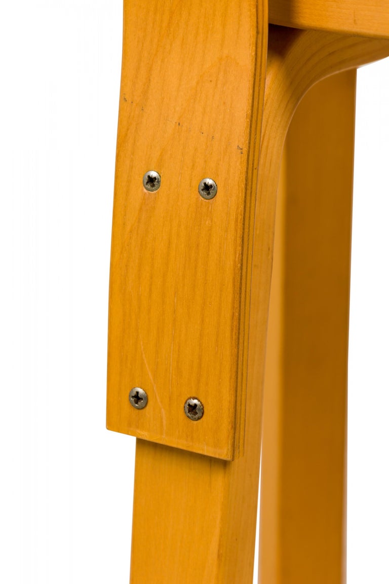 Pair of Alvar Aalto for Artek Finnish Bent Birch Plywood Counter Stools ...