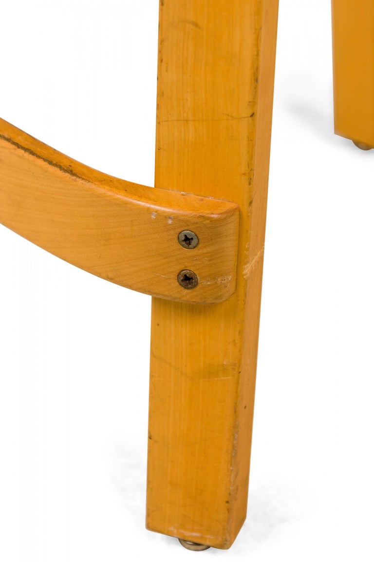 Pair of Alvar Aalto for Artek Finnish Bent Birch Plywood Counter Stools ...