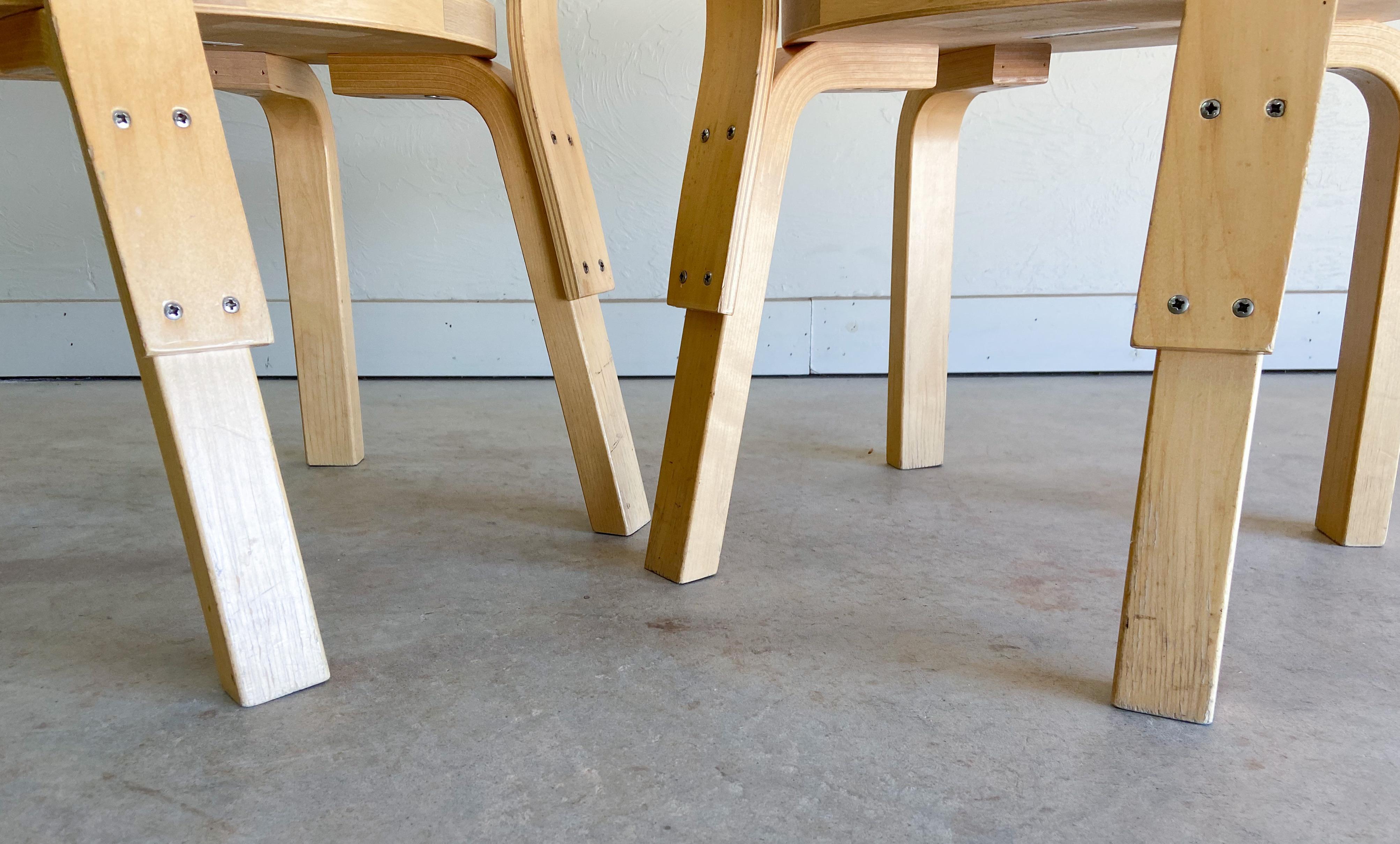 Pair of Alvar Aalto for Artek N65 Bentwood Children's Chairs For Sale ...