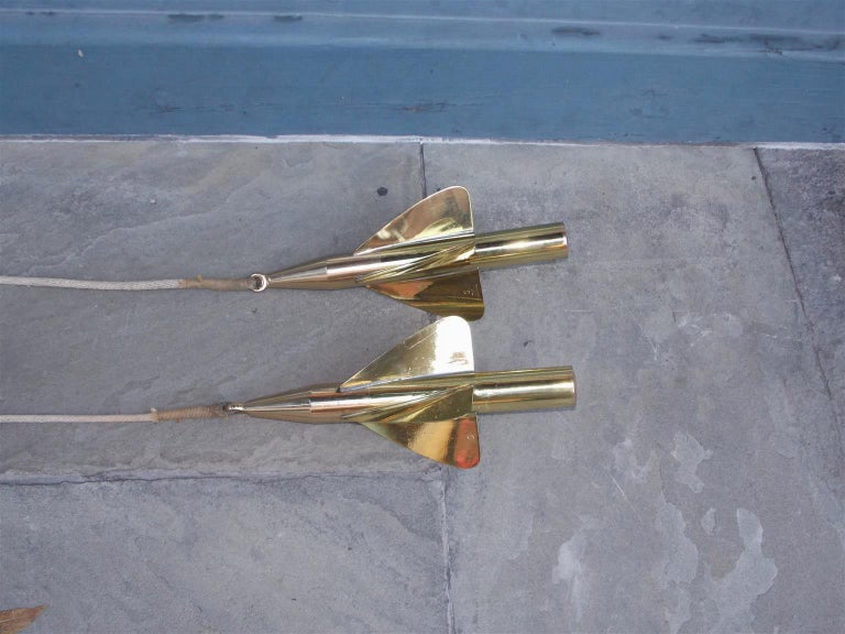 Pair of American Brass Nautical Taffrail Log Spinners, Negus, NY, Circa ...