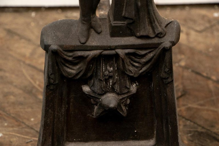 Pair of American Empire Cast Iron George Washington Andirons, circa ...