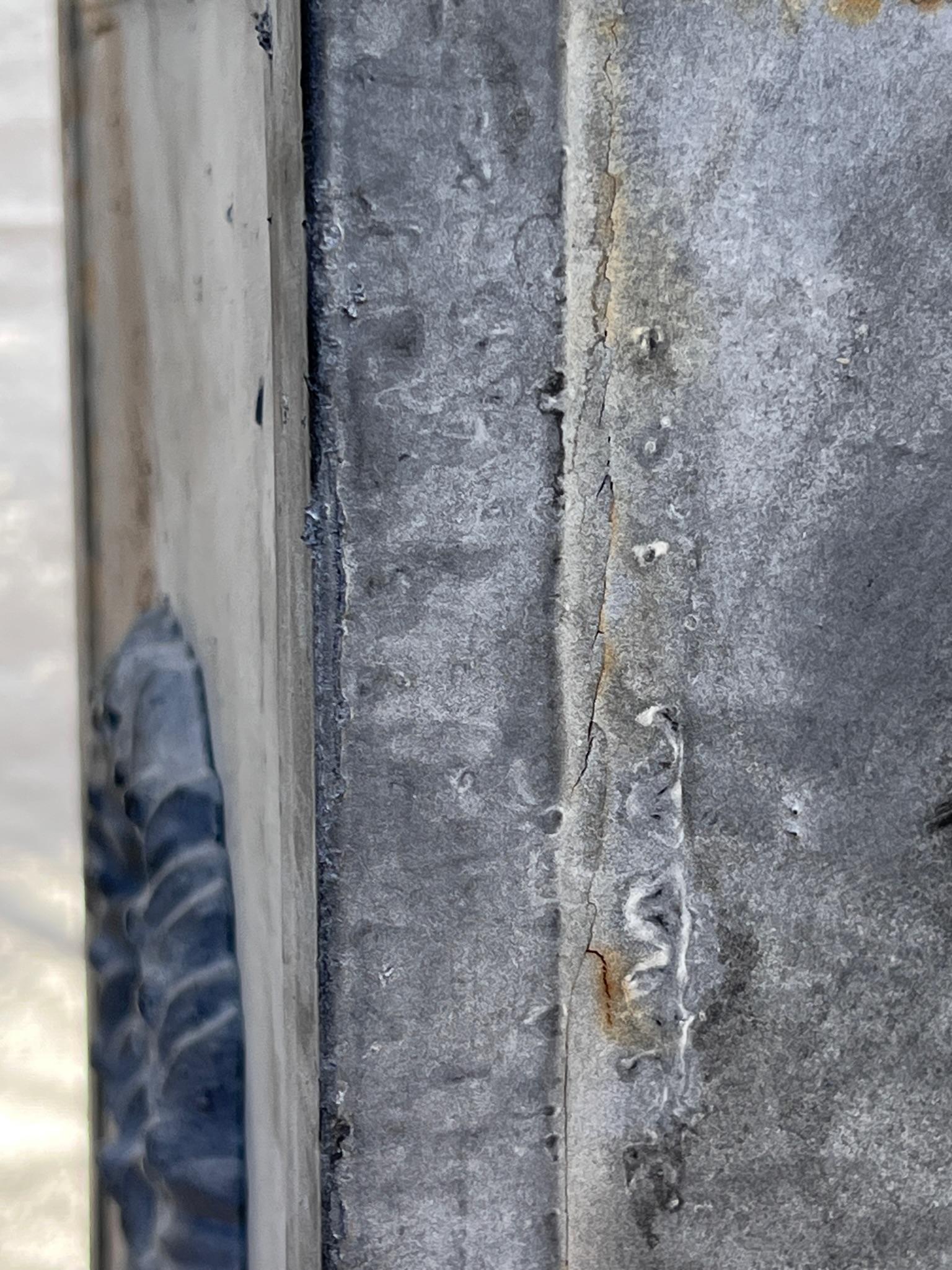 Pair of American Neoclassical Style Grey Metal Planters with Garland at ...
