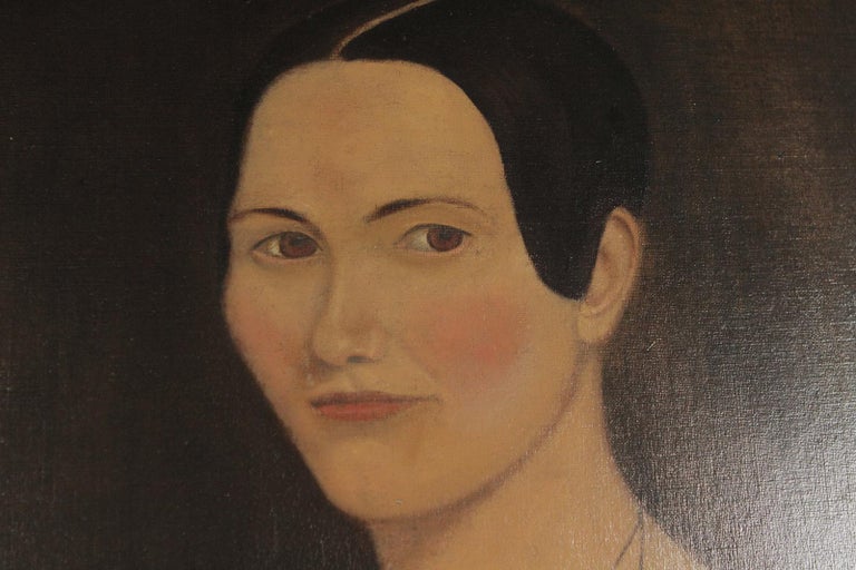 Pair of American Primitive Portraits, circa 1860 For Sale at 1stDibs ...