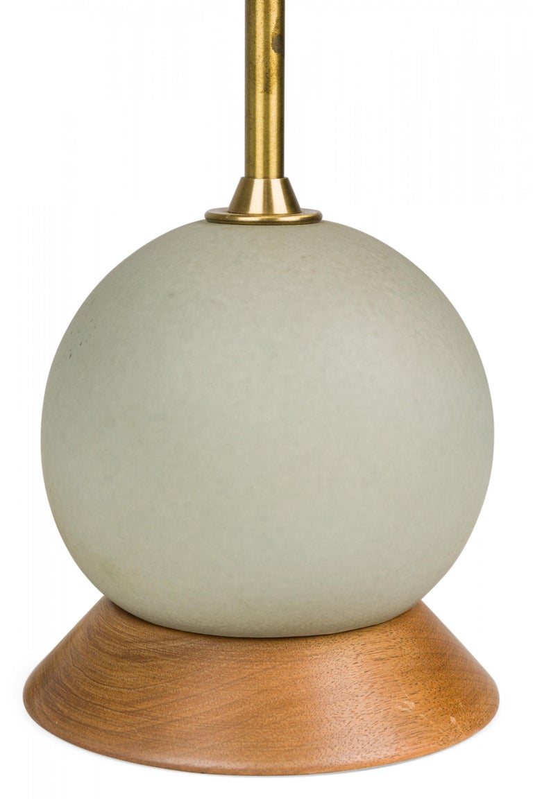Pair of American Robin's Egg Blue Glazed Globe Form Ceramic Table Lamps ...