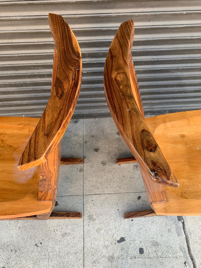 Pair of American Studio Conoid Chairs at 1stDibs