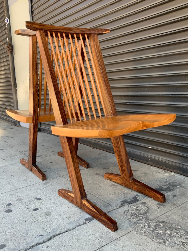 Pair of American Studio Conoid Chairs at 1stDibs