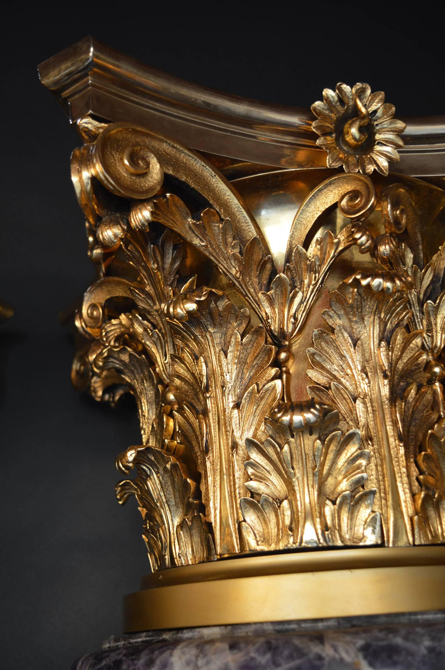 Pair of Amethyst Empire Style Columns For Sale at 1stDibs | empire columns