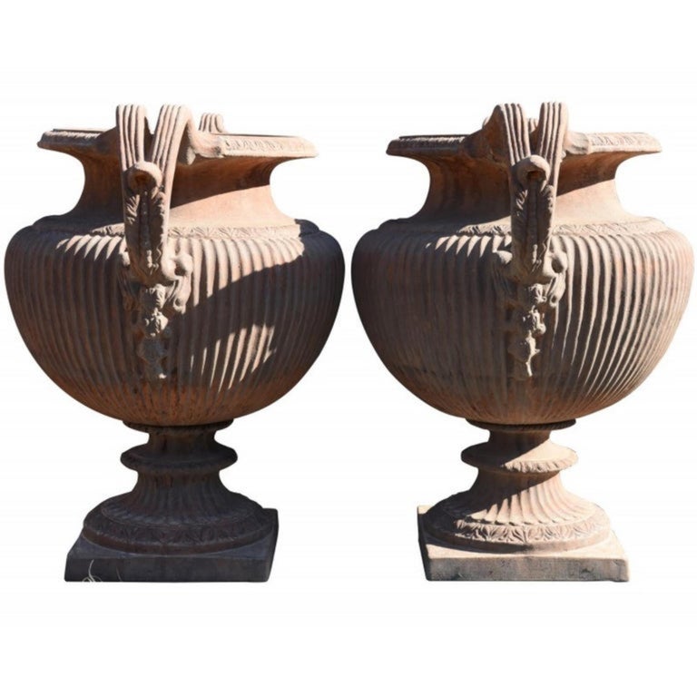 Pair of Ancient Greek Terracotta Vases Reproduction Crater of Mitridate ...