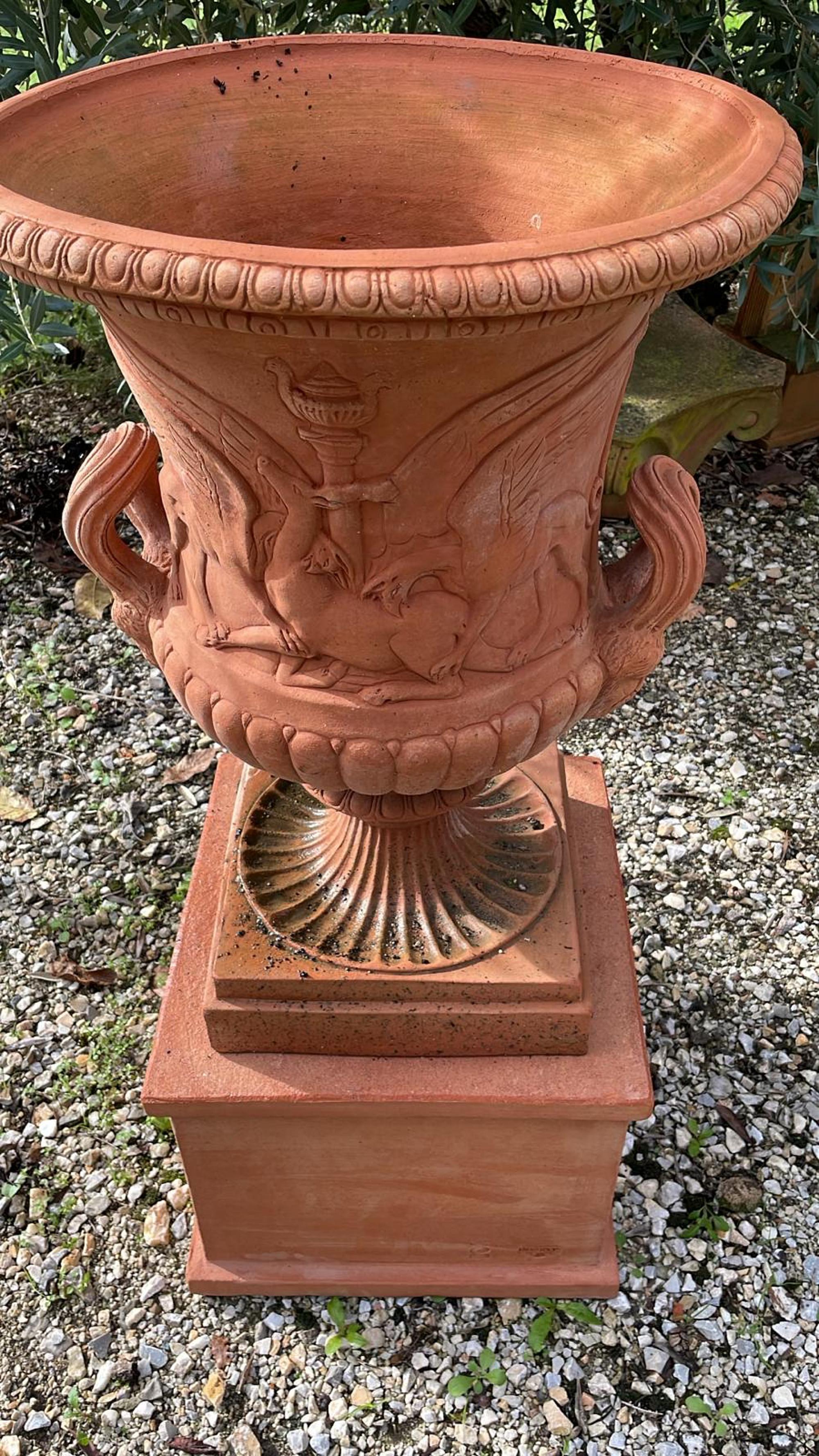 PAIR of Ancient Roman Vase " Fight of The Dragon " end 20th Century H ...