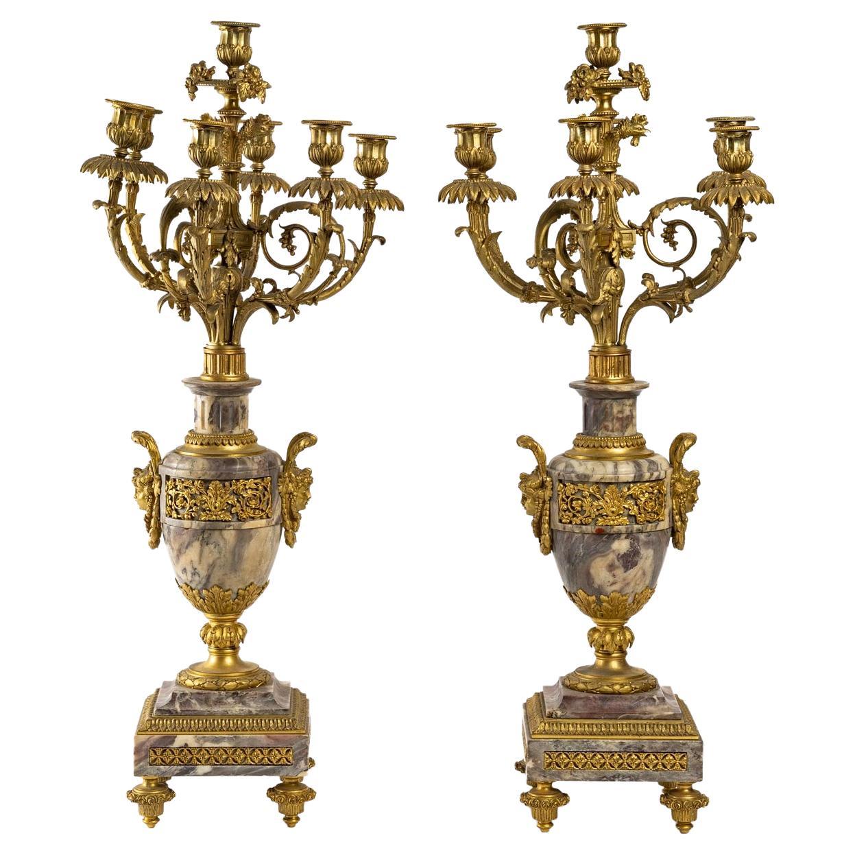 Pair of Сandelabras Attributed to Alfred Beurdeley For Sale at 1stDibs