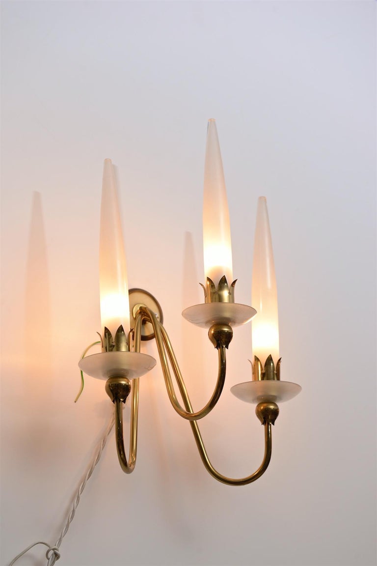 Pair of Angelo Lelli Wall Lights For Sale at 1stDibs