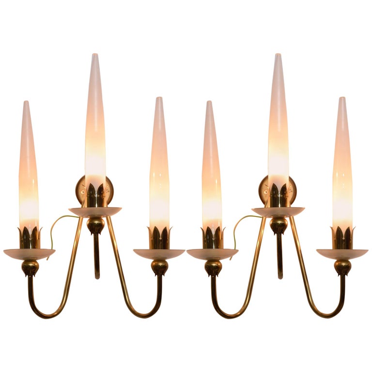 Pair of Angelo Lelli Wall Lights For Sale at 1stDibs