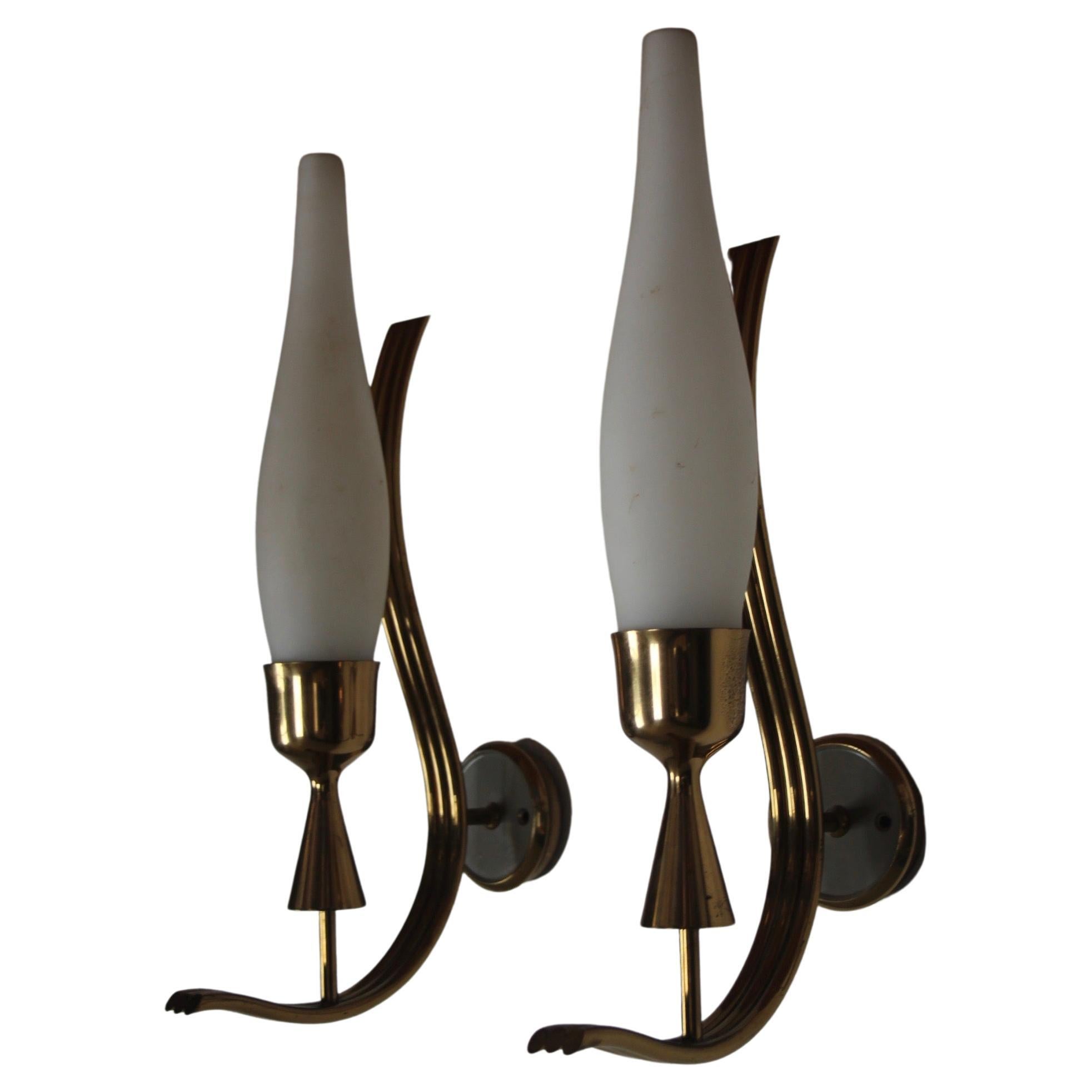 Pair of Angelo Lelli Wall Lights at 1stDibs